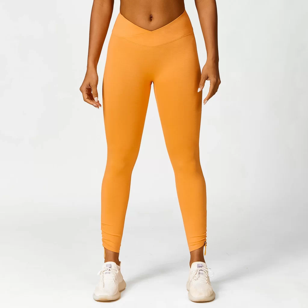 Drawstring Butt Lift Legging for Women U Neck Sport Bra Workout ...