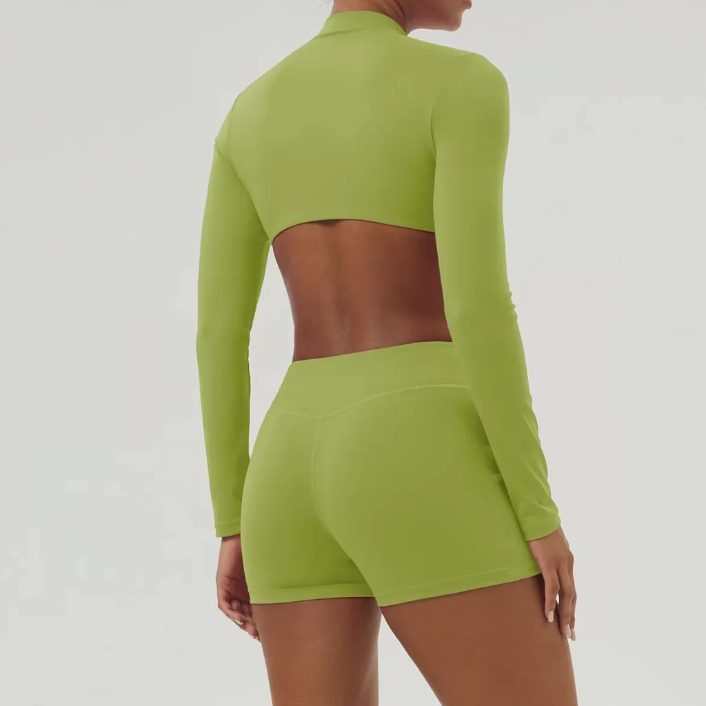 Workout Backless Long Sleeve Jumpsuit Gym Rompers