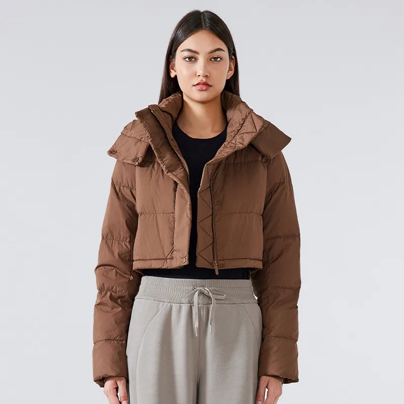 Winter Cropped Puffer Jacket Custom Short Bubble Coat