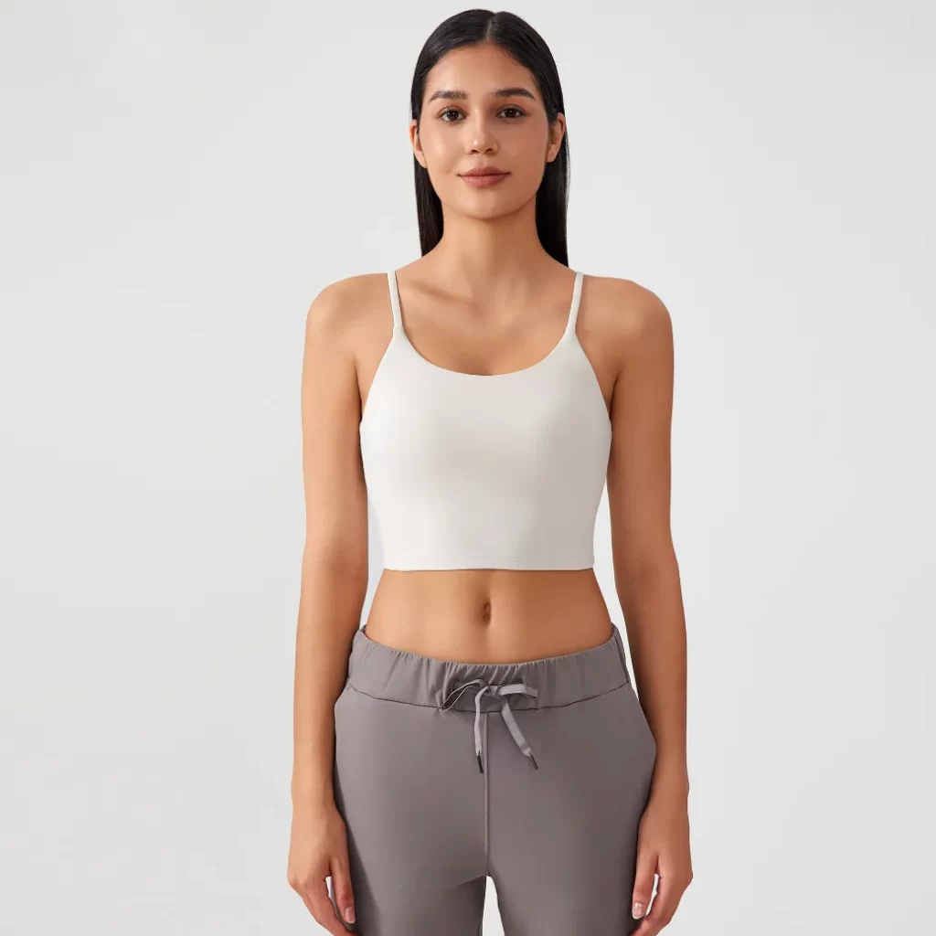 Longline Yoga Tank Top Fitness Bra Workout Camisole Crop Tops