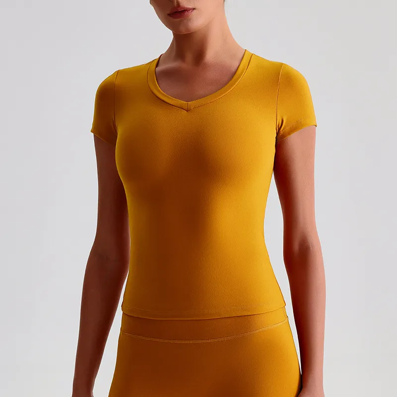 Custom Workout Shirts Bulk Short Sleeve Workout Yoga Pilates Tops