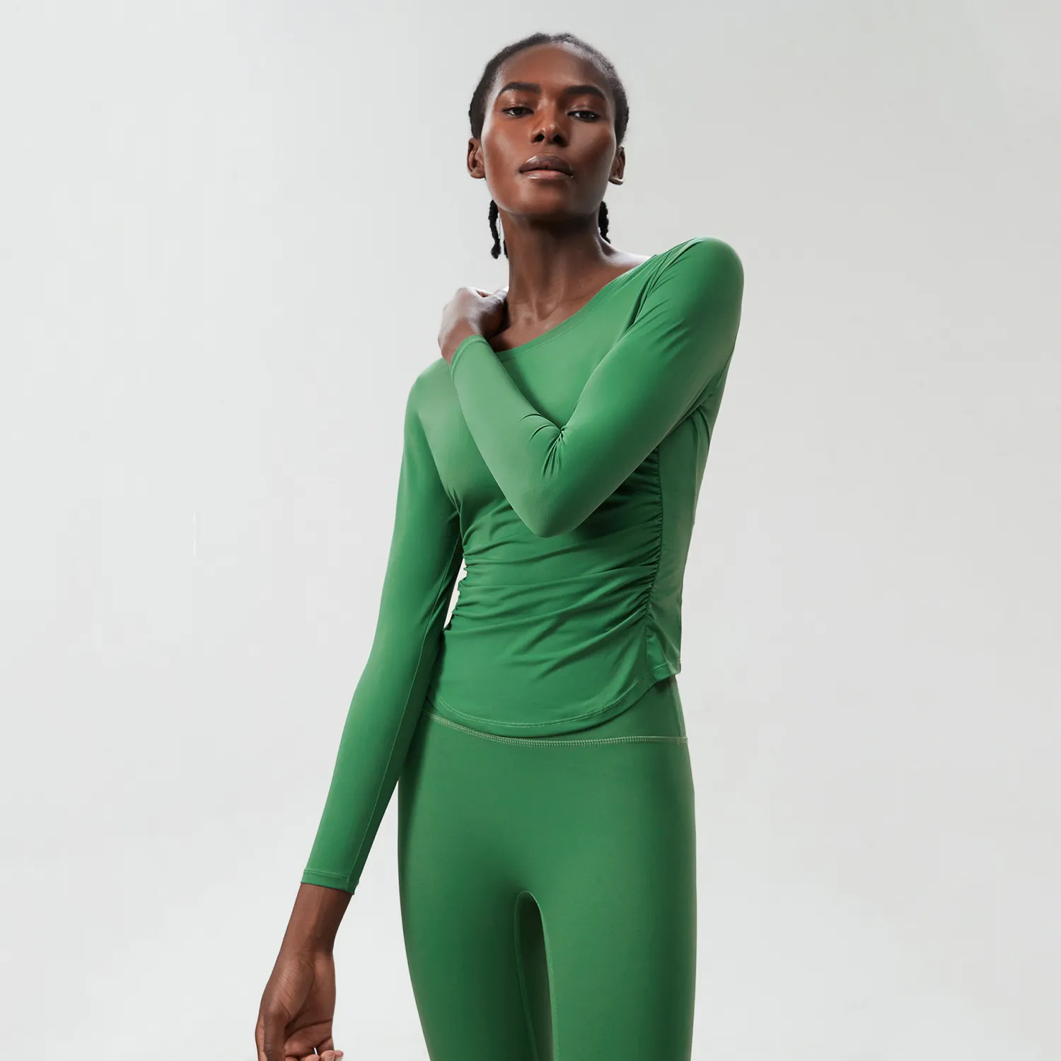 Private Label Sportswear Custom Workout Shirts Lycra Long Sleeve Top