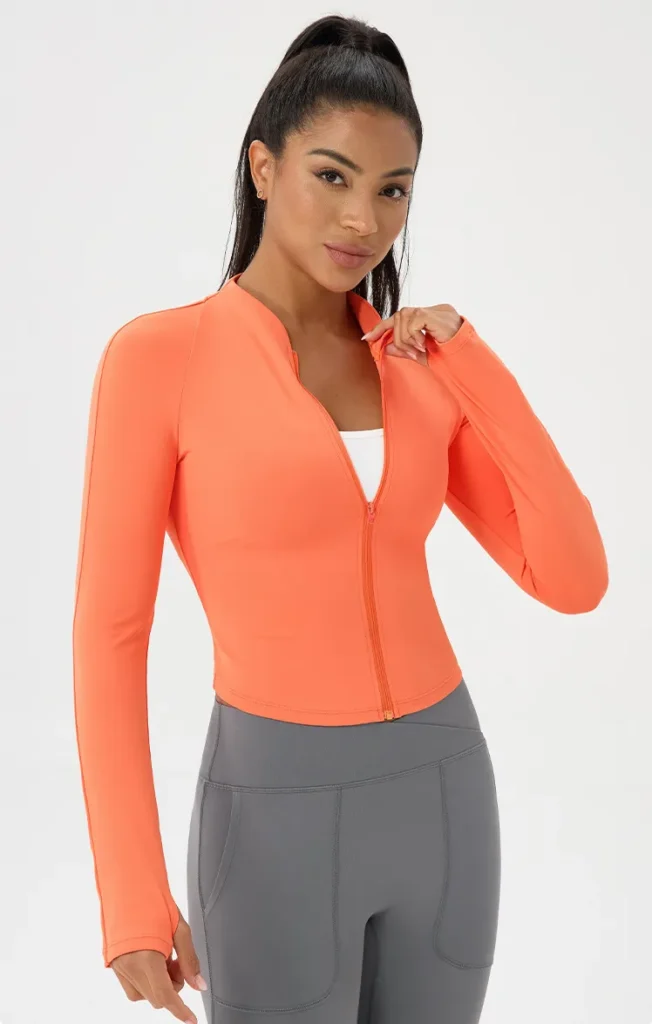 Gym Clothes Manufacturer Women's Zip Up Athletic Jacket Wholesale ...